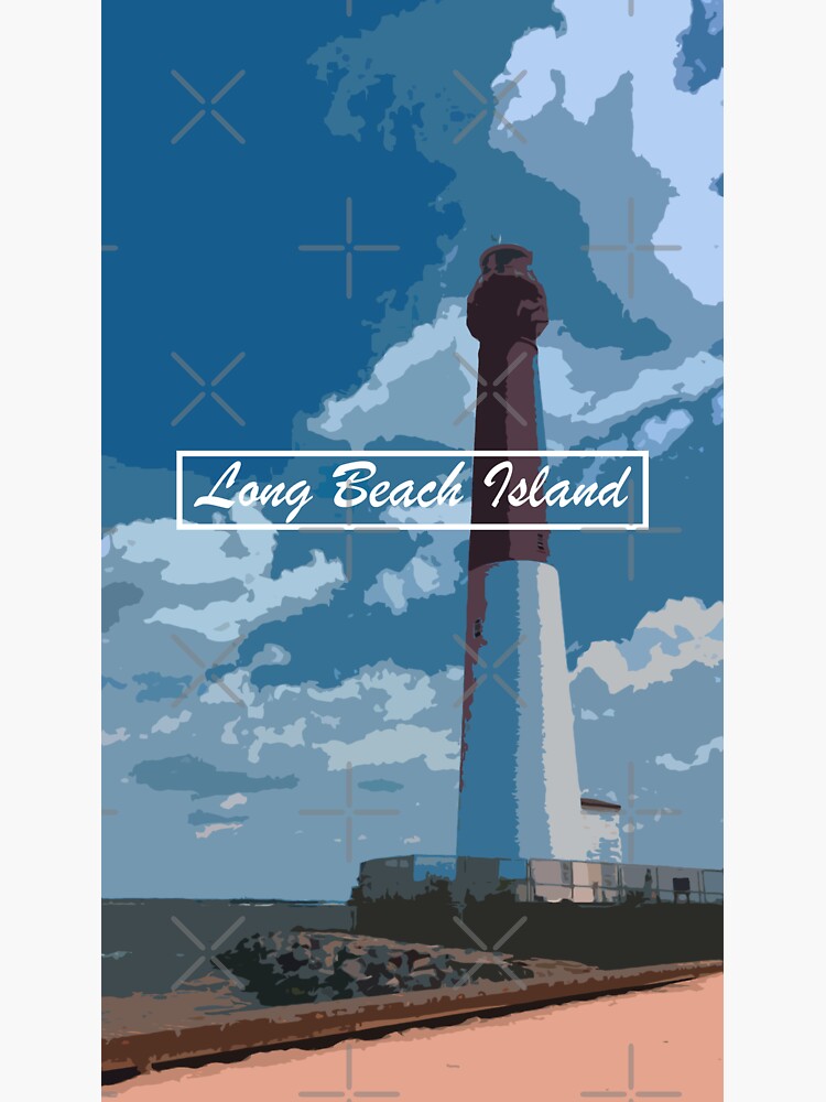 "Long Beach Island Lighthouse Graphic" Sticker for Sale by artbybri7 ...