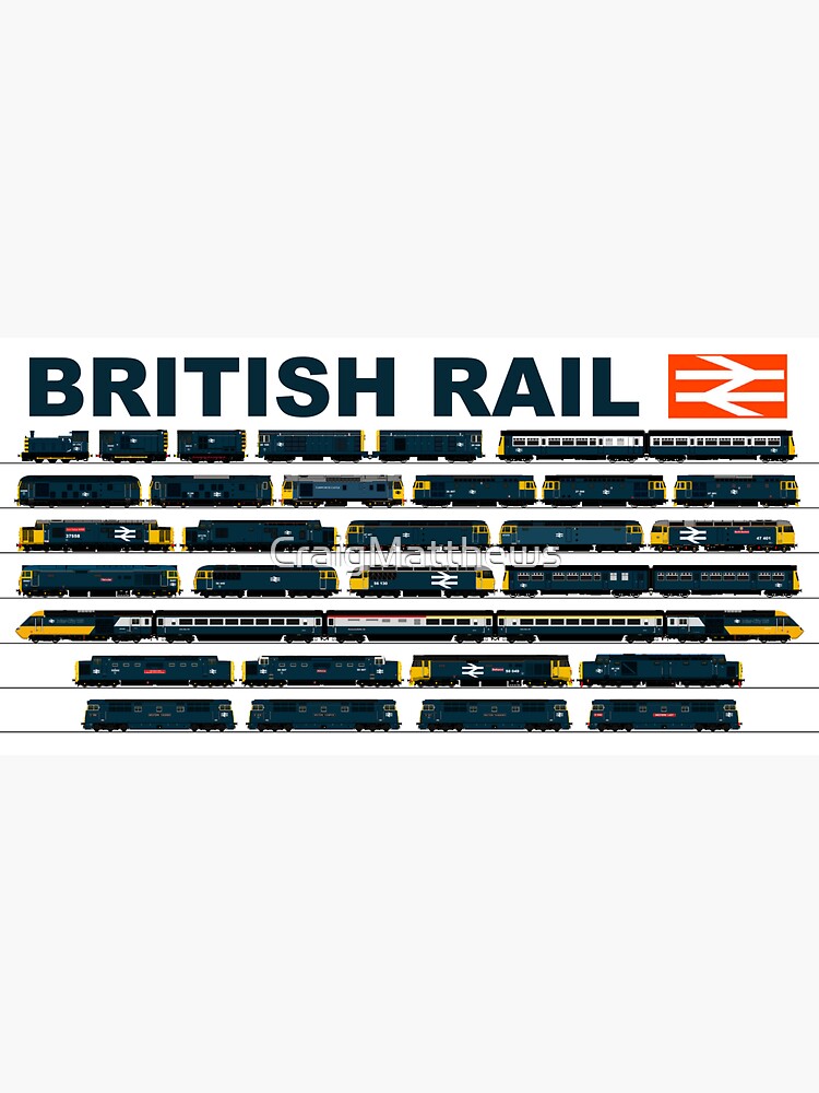 "BRITISH RAIL LOCOMOTIVES" Sticker for Sale by CraigMatthews | Redbubble