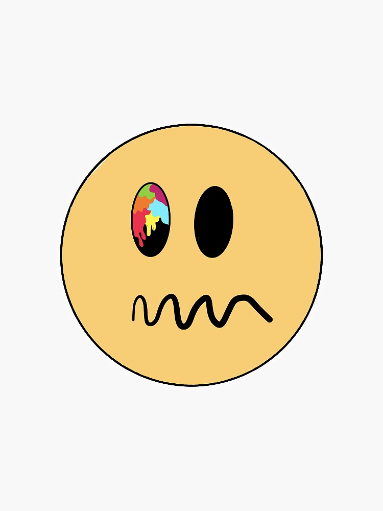 "funky smiley face!" Sticker by stickerslibby | Redbubble