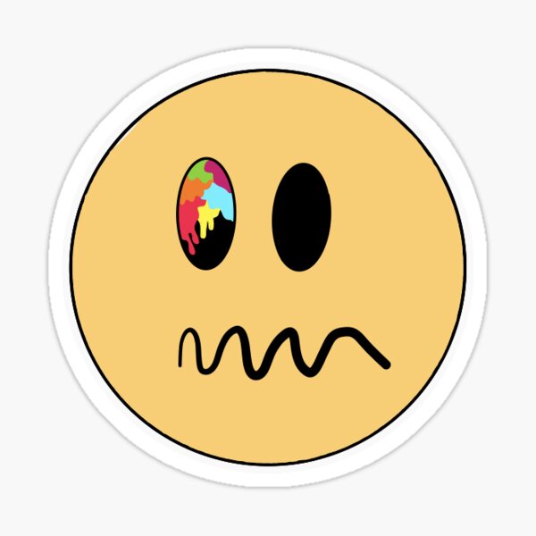 "funky smiley face!" Sticker by stickerslibby | Redbubble
