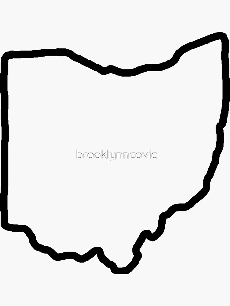 "Ohio Outline" Sticker for Sale by brooklynncovic | Redbubble