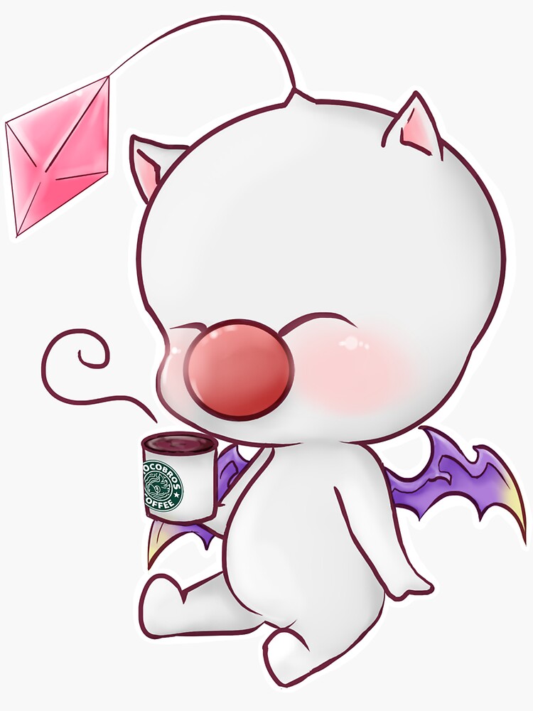 "Mog the Moogle" Sticker for Sale by KatSakuSaku | Redbubble