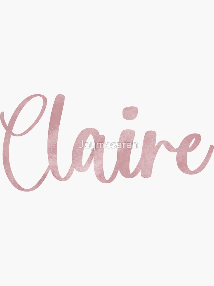 "Claire Pink Watercolor" Sticker by Jaymesarah | Redbubble