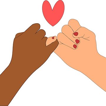 "Pinky promise, pinky swear with heart" Sticker for Sale by Robyn18 ...