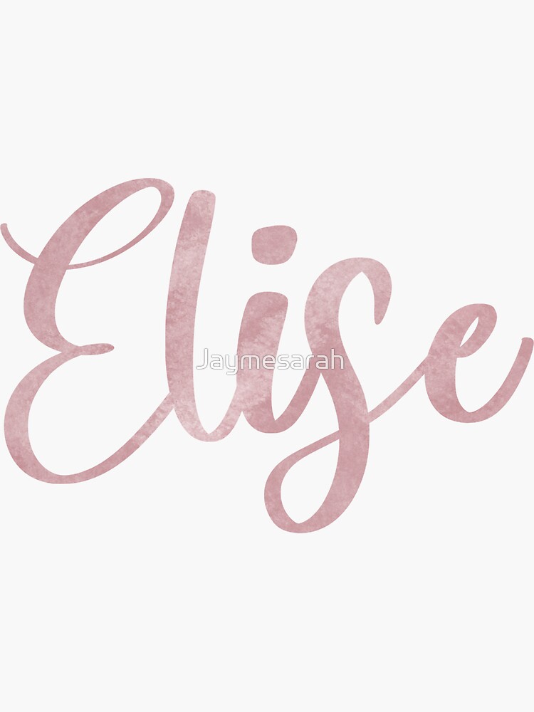 "Elise Pink Watercolor" Sticker by Jaymesarah | Redbubble