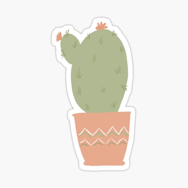 "Pink and green cactus " Sticker for Sale by carlscreative | Redbubble