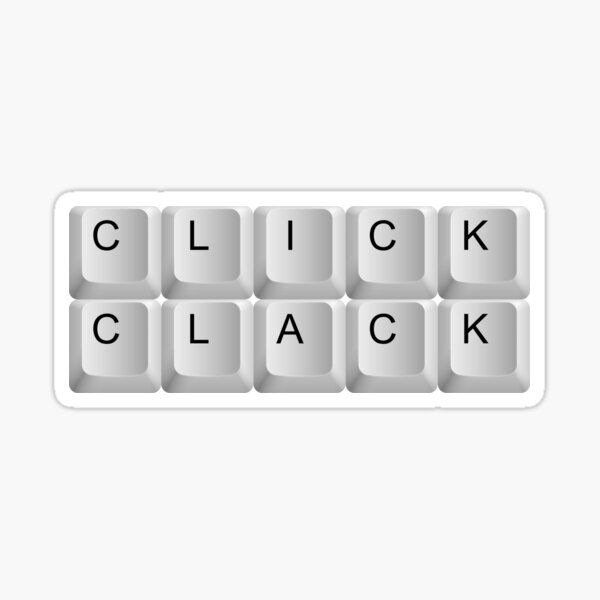 "Click Clack goes the Mechanical Keyboard" Sticker by CrystalCrush ...