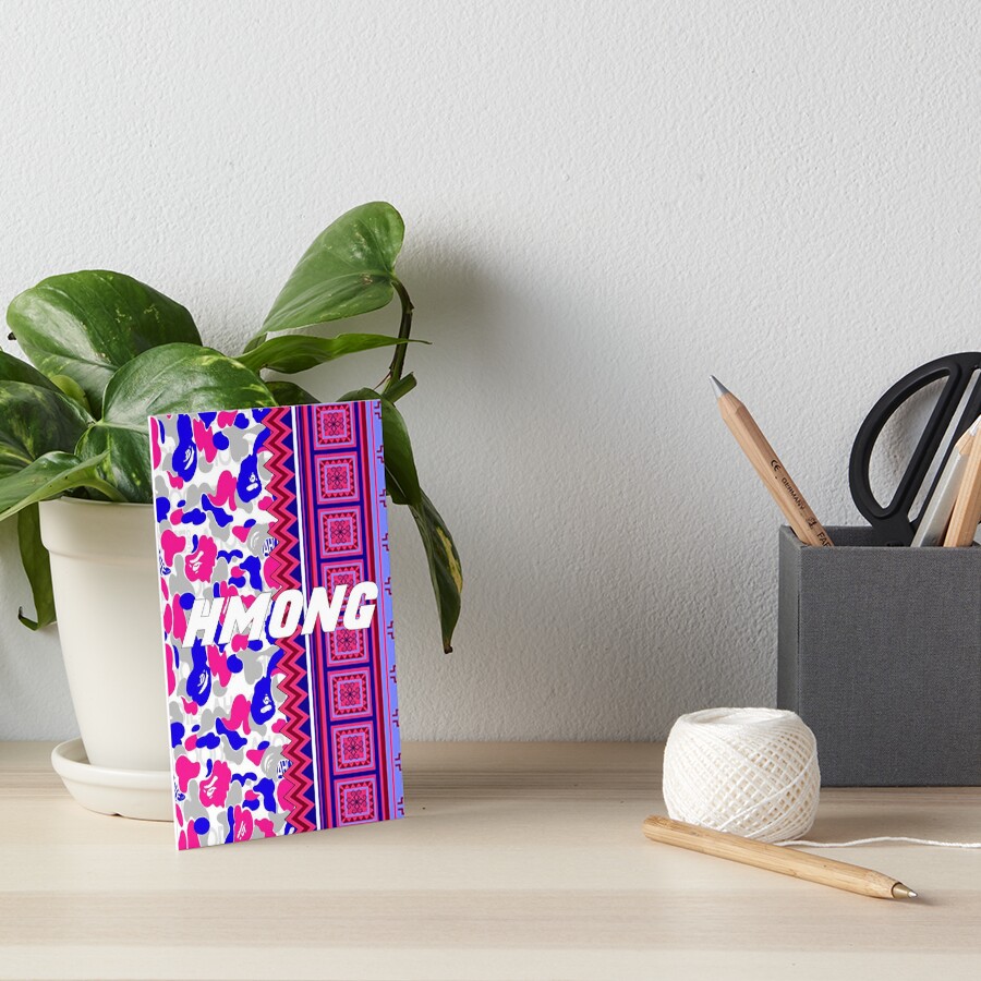 "Hmong Culture Face Mask Pattern Half Ape 2" Art Board Print by ...