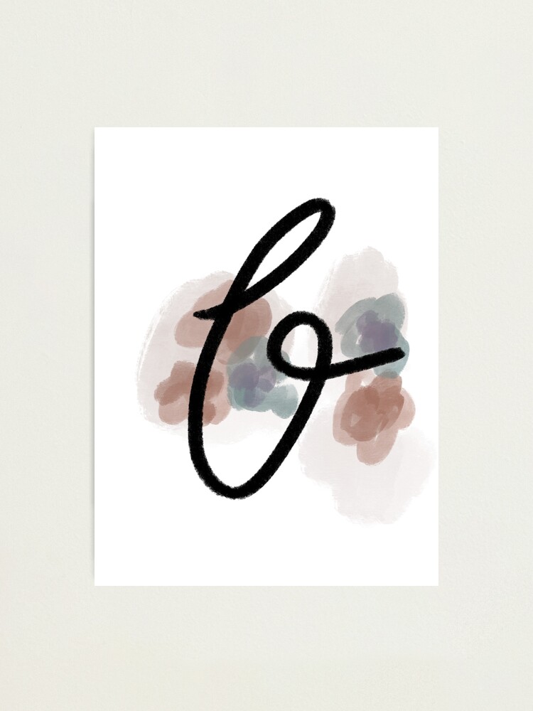 "Cursive Letter B" Photographic Print by a-mazie-ng | Redbubble