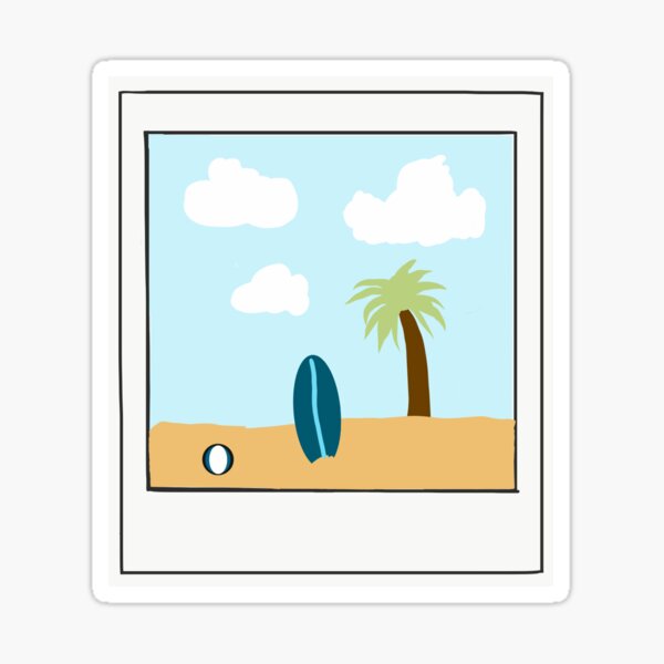 "beach sticker" Sticker by mookaiju | Redbubble
