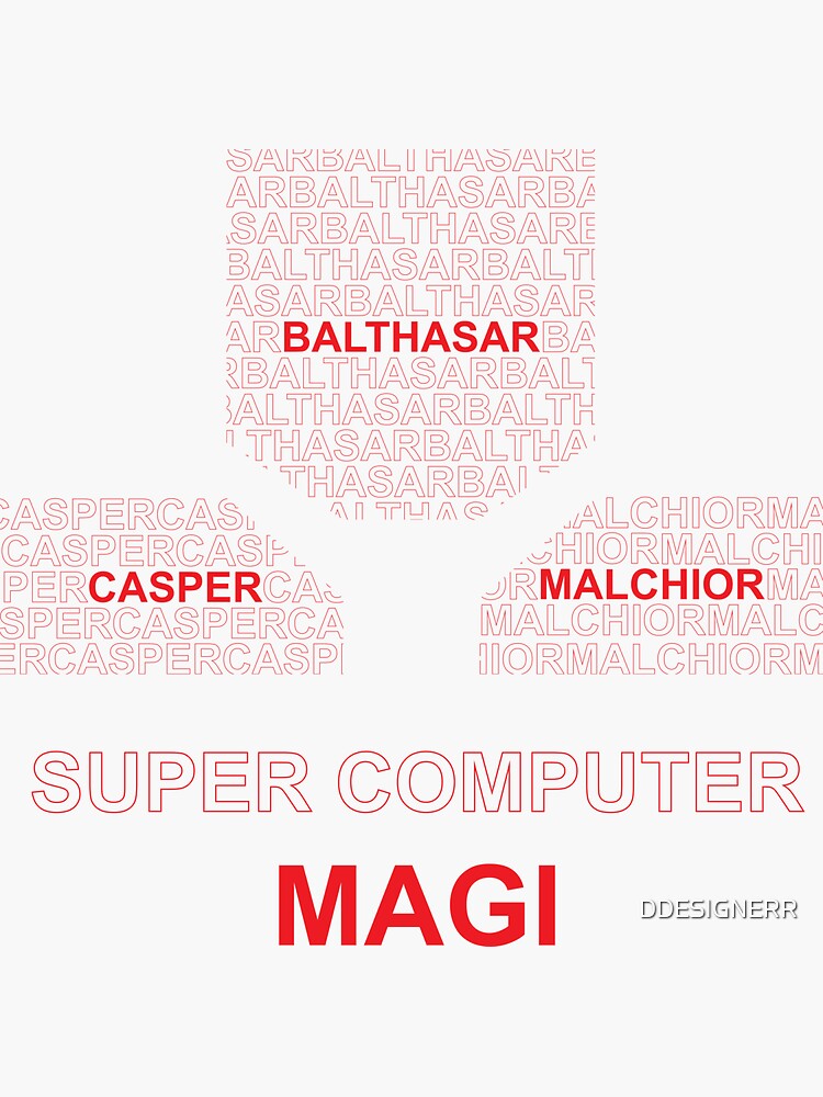"Super Computer Magi Evangelion" Sticker for Sale by DDESIGNERR | Redbubble