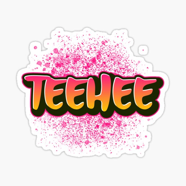 "TEEHEE" Sticker for Sale by NorthernApparel | Redbubble
