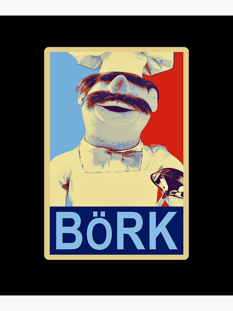 "Muppet Show Swedish Chef Bork in Shepard Fairey Style" Art Print by ...