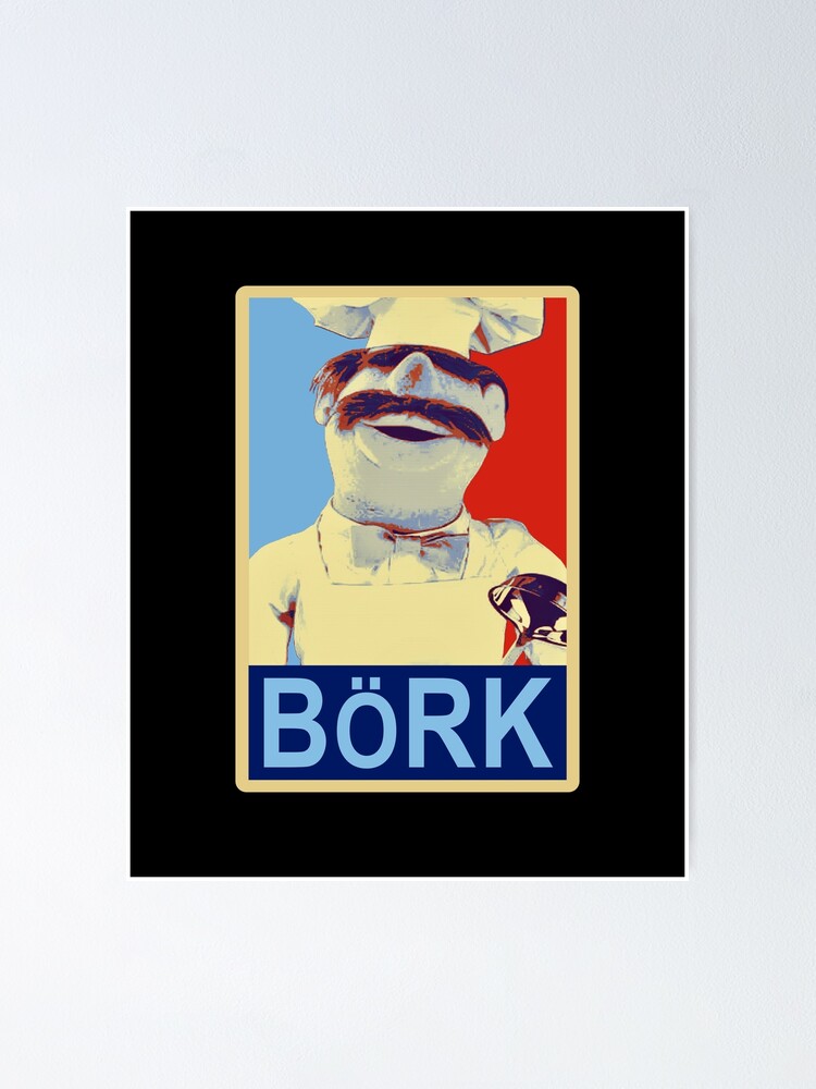"Muppet Show Swedish Chef Bork in Shepard Fairey Style" Poster for Sale ...