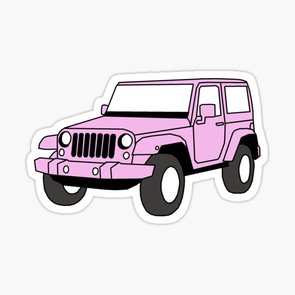 "pink jeep" Sticker for Sale by jordanmaking | Redbubble