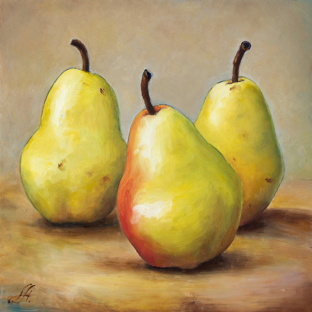 "Three Pears" by Anna Abramskaya | Redbubble