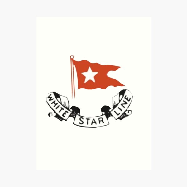 "Titanic white Star line logo " Art Print for Sale by baileymckinnon ...