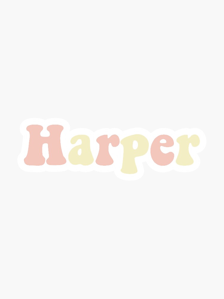 "Harper custom name" Sticker for Sale by sofdesign | Redbubble