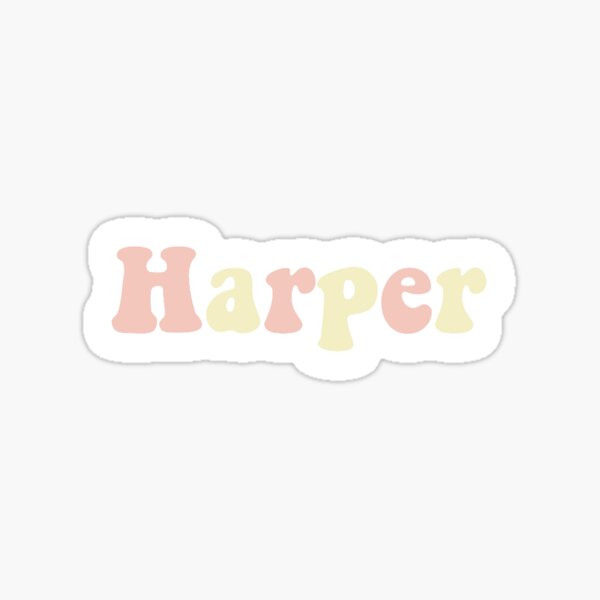 "Harper custom name" Sticker for Sale by sofdesign | Redbubble