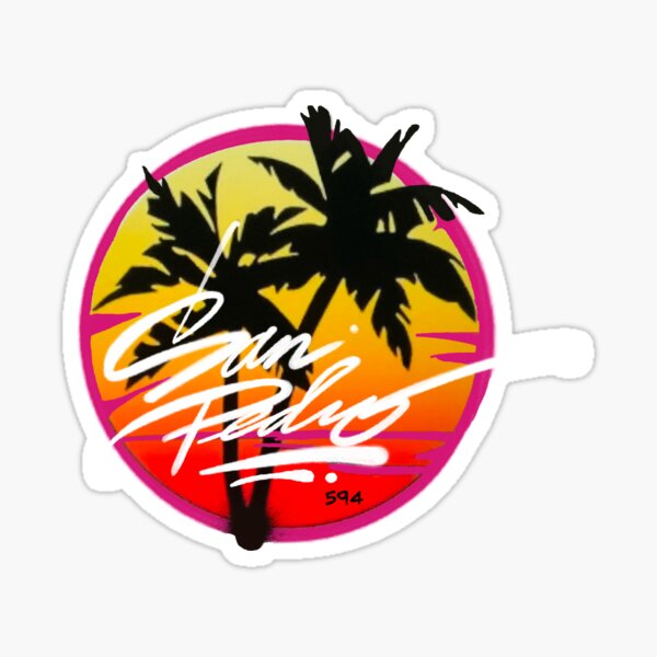 "San Pedro front side on shirts " Sticker by Graffaholic594 | Redbubble