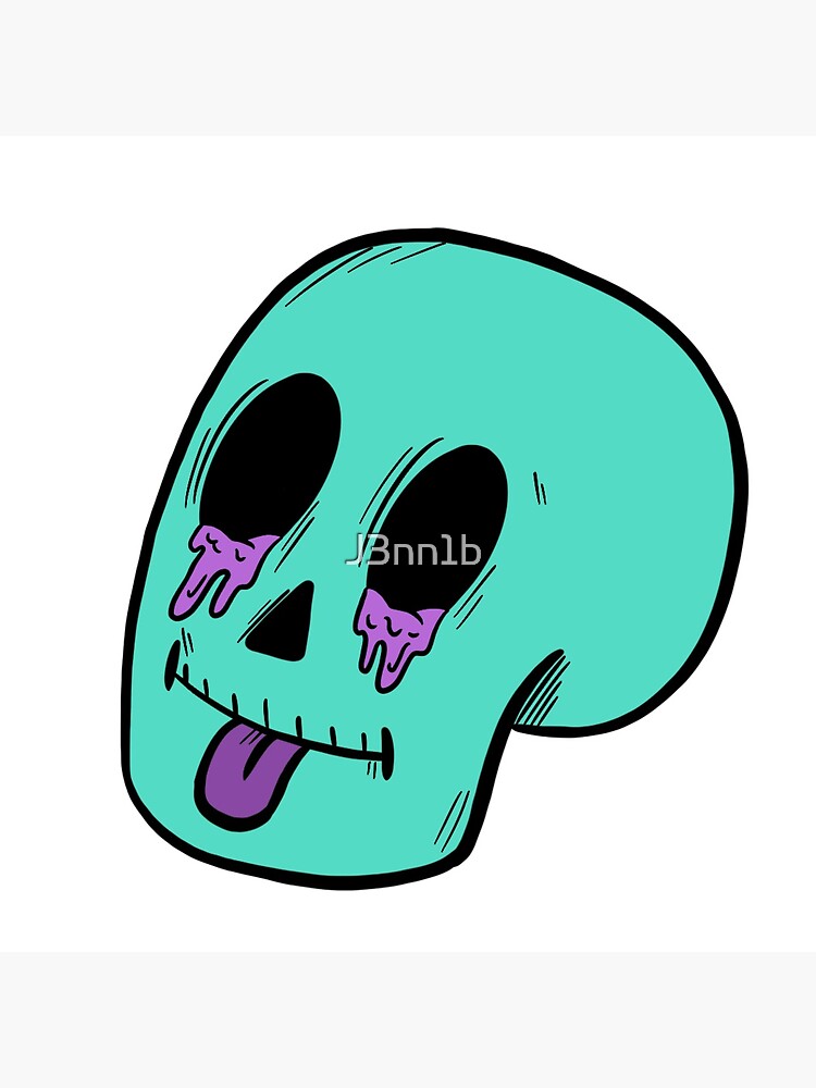 "Funky skull- slime " Sticker for Sale by J3nn1b | Redbubble