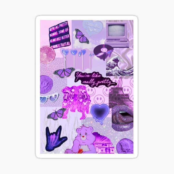 "Aesthetic Purple Collage" Sticker by PaisleyF1 | Redbubble
