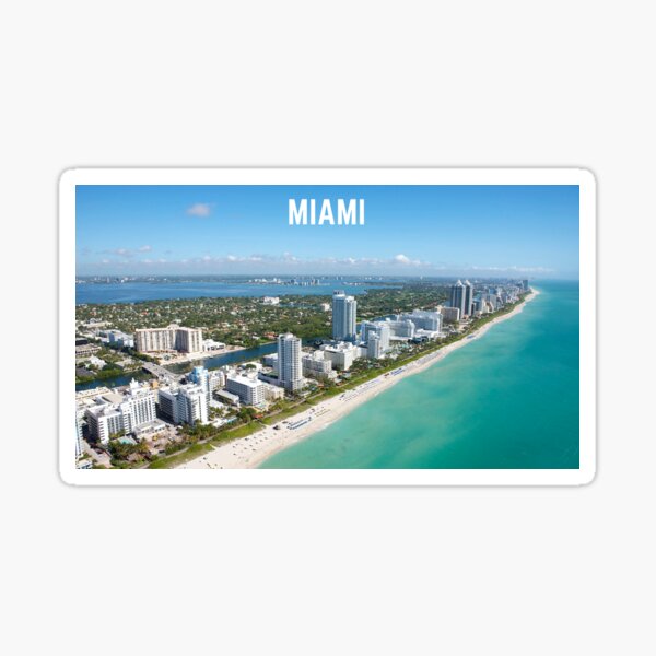 "MIAMI" Sticker by lilgrekko | Redbubble