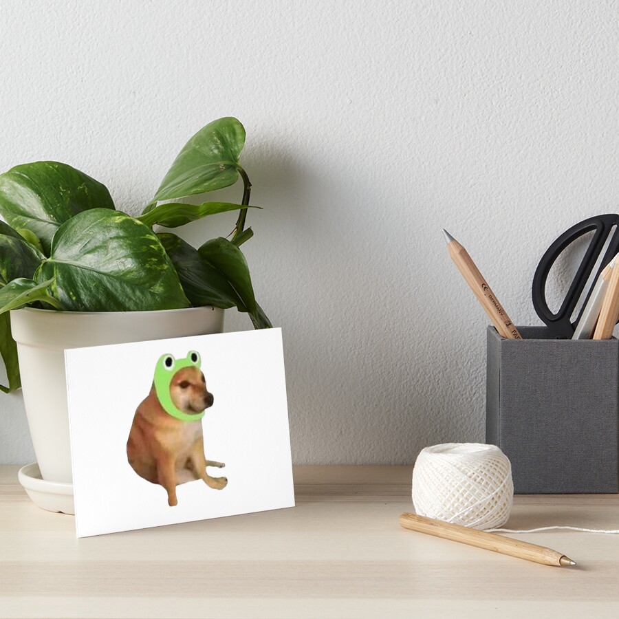 "Cheems frog hat" Art Board Print for Sale by Nagit | Redbubble