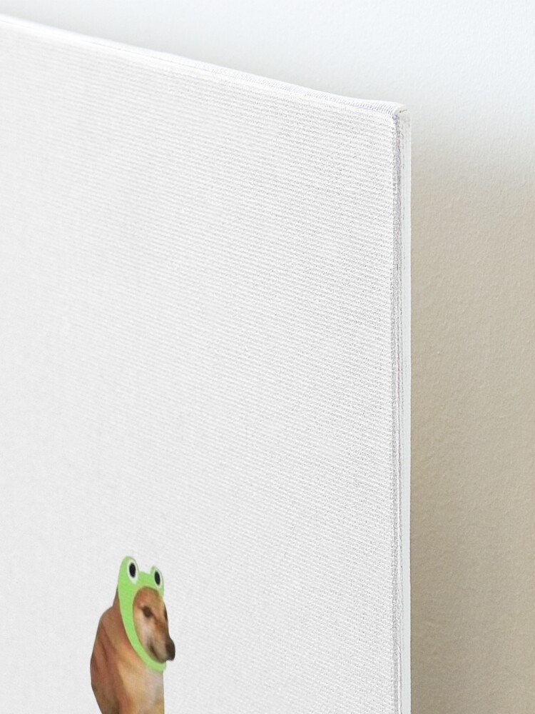 "Cheems frog hat" Mounted Print for Sale by Nagit | Redbubble