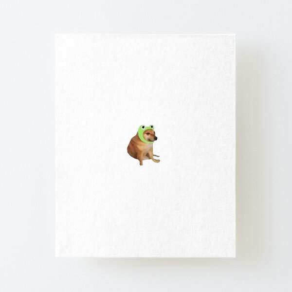 "Cheems frog hat" Mounted Print for Sale by Nagit | Redbubble
