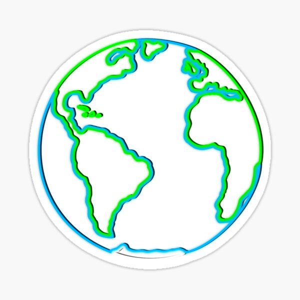 "Neon Earth " Sticker by RoheenieG | Redbubble