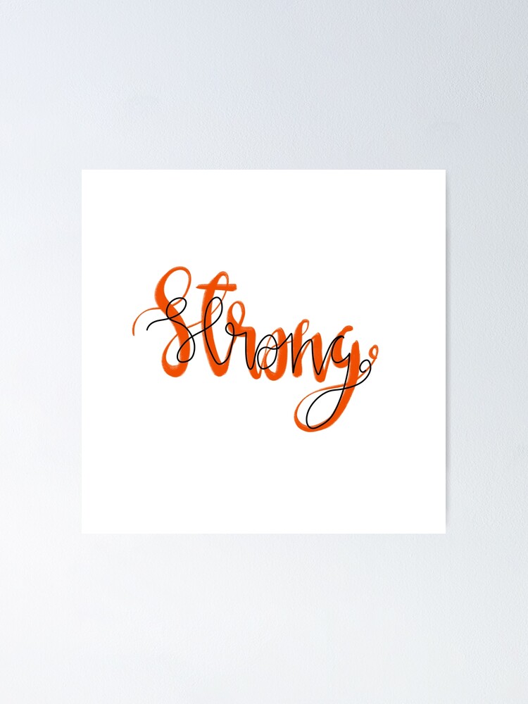"Strong Hand-Lettering" Poster for Sale by TheDoggoDraws | Redbubble