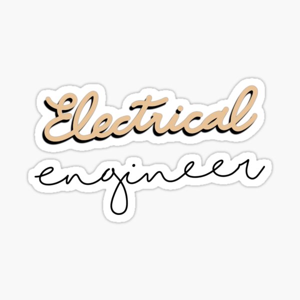 "Electrical Engineer in Peach" Sticker for Sale by alliebugs21 | Redbubble