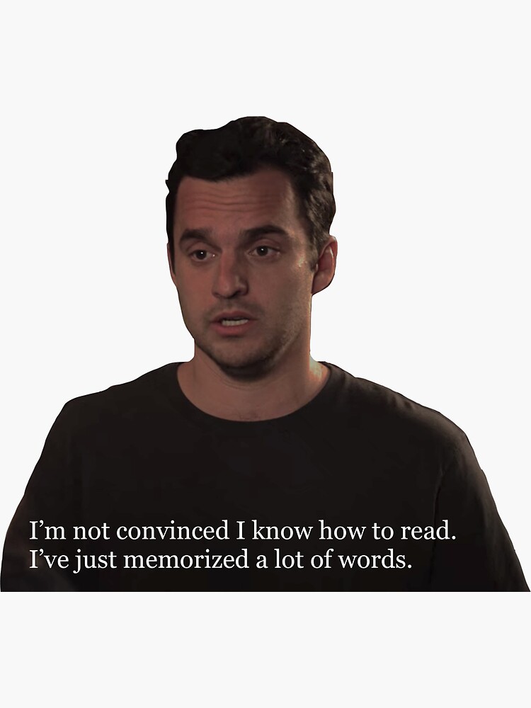 "Nick Miller" Sticker von amandagradyy | Redbubble