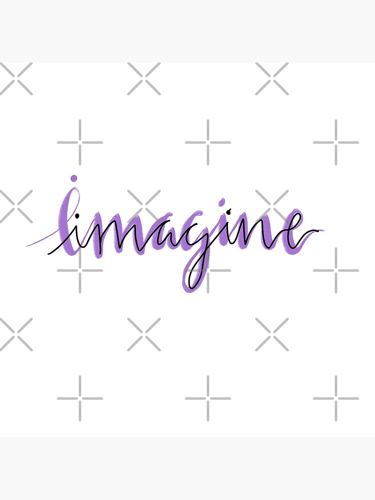 "Imagine Hand-Lettering" Poster for Sale by TheDoggoDraws | Redbubble