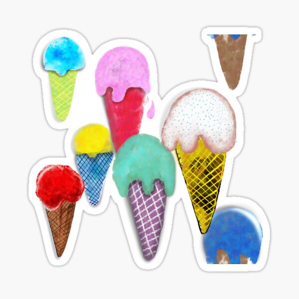 "Helado Matcha Ice Cream dessert sorbet Japan Ume" Sticker for Sale by ...