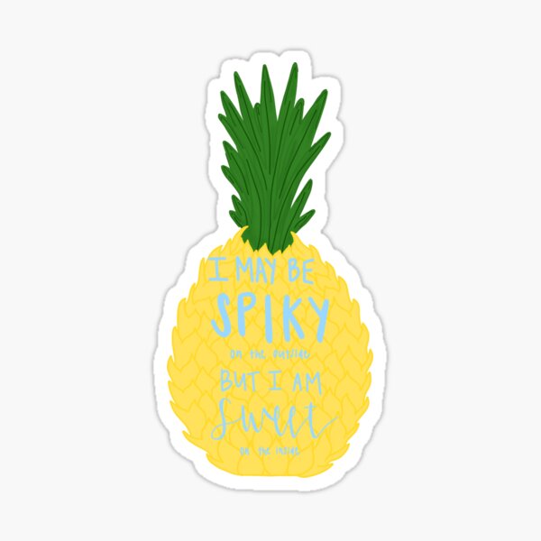 "Spiky & Sweet Pineapple" Sticker for Sale by peytonfay | Redbubble