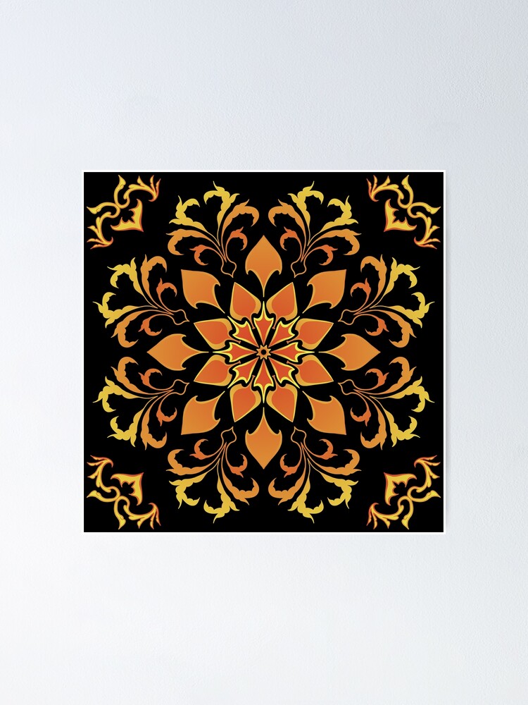 "Ornate Spades Mandala Firestar Burst" Poster by SirCrim | Redbubble