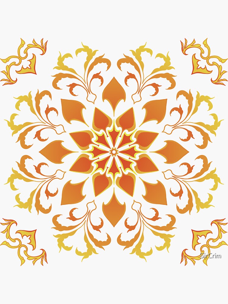 "Ornate Spades Mandala Firestar Burst" Sticker for Sale by SirCrim ...