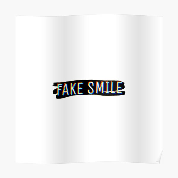 "Fake Smile Sticker" Poster for Sale by aniyaharlan | Redbubble