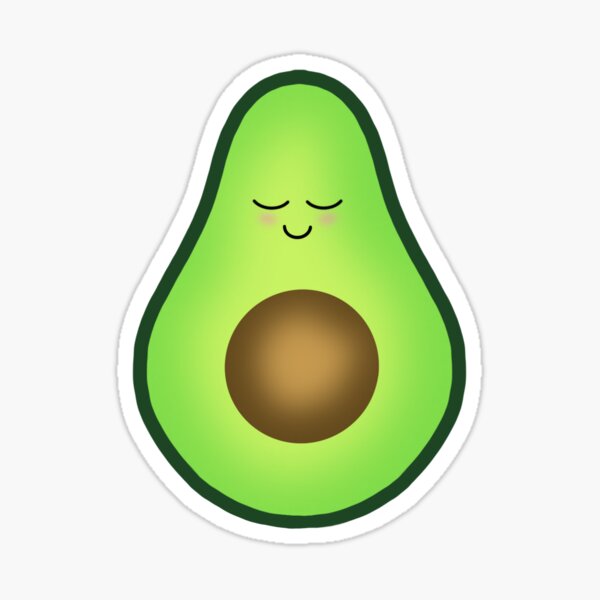 "Smiley Avocado " Sticker by bea-trice345 | Redbubble