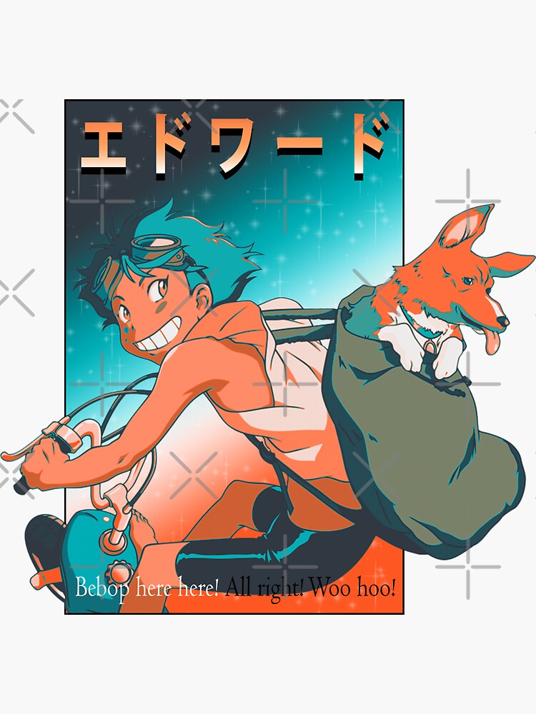 "Cowboy Bebop - Ed and Ein" Sticker by SeanKnows | Redbubble