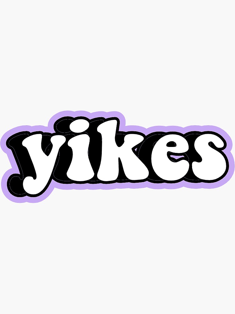 "purple yikes" Sticker for Sale by alliepease | Redbubble