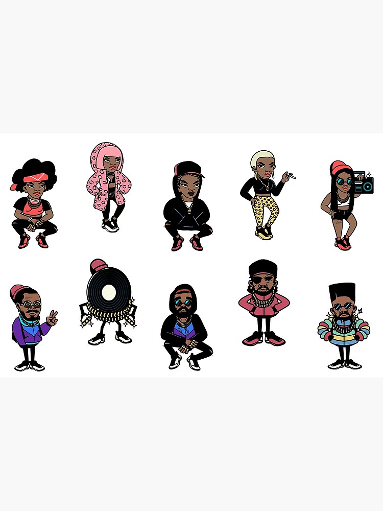 "Original 80s Hip Hop Sticker Pack 10pc" Poster by loashop | Redbubble