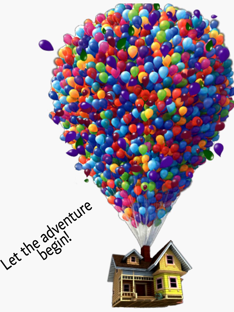 "Up flying house" Sticker for Sale by Khungezwa | Redbubble