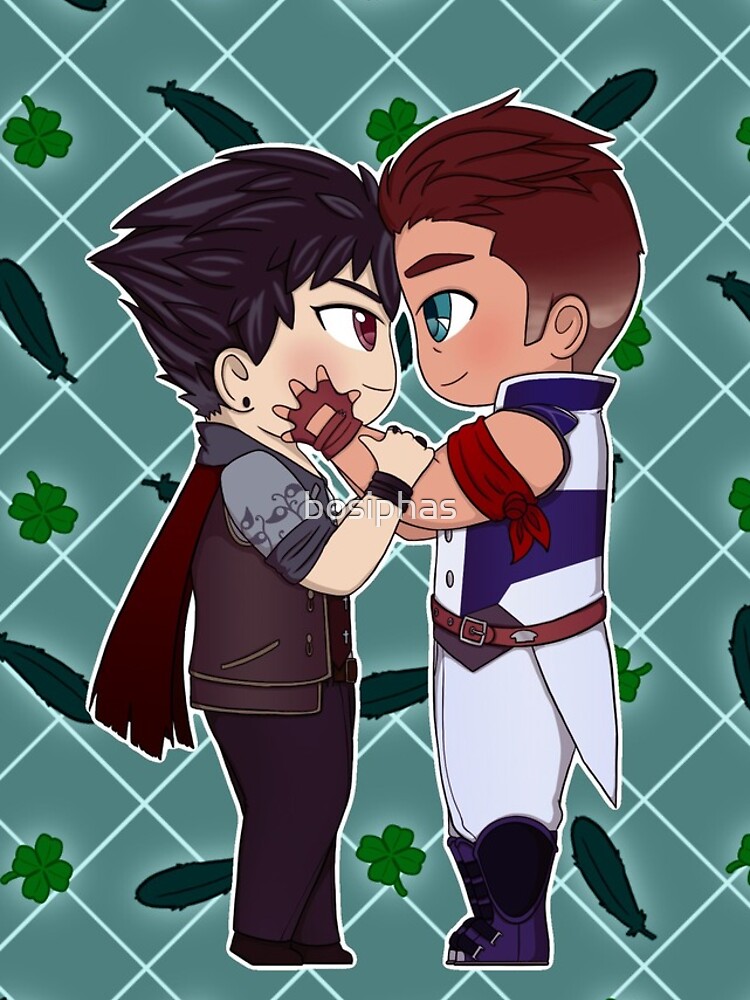 "Fairgame Qrow Branwen and Clover Ebi Chibi with background" iPhone ...
