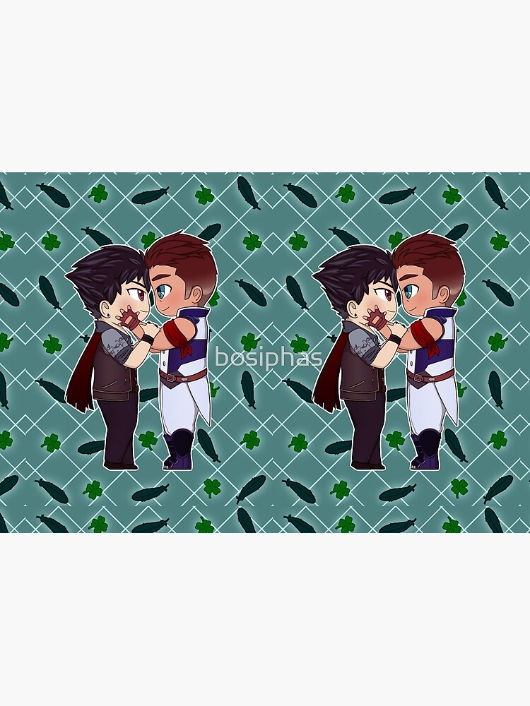 "Fairgame Qrow Branwen and Clover Ebi Chibi with background" Hardcover ...