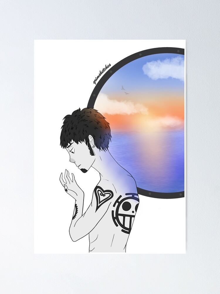 "Ocean Sunset Law" Poster for Sale by grimsketches | Redbubble