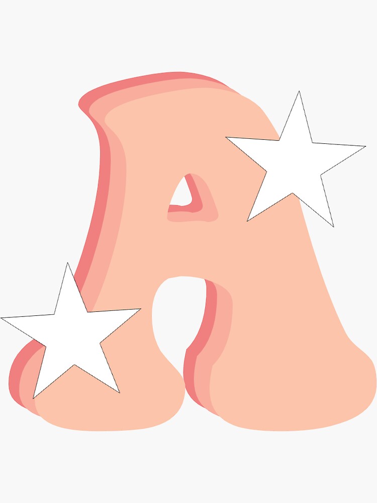"Letter "A" Initial Pink Sticker" Sticker for Sale by stickerbysister ...