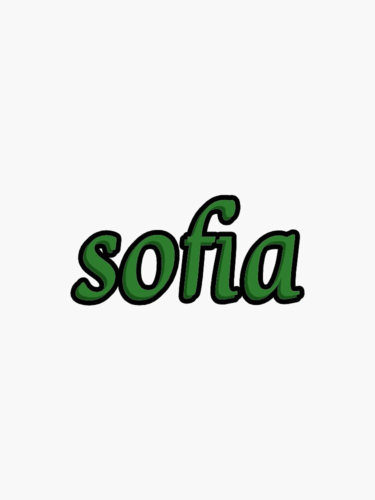 "sofia name sticker" Sticker for Sale by sofiacristalm | Redbubble
